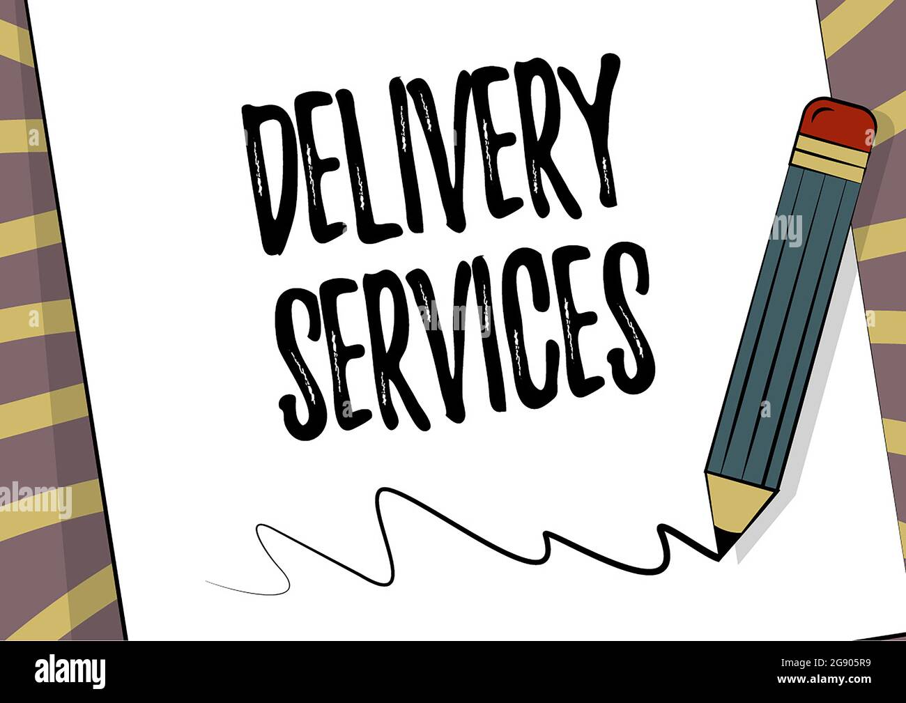 Text showing inspiration Delivery Services. Word Written on the ...