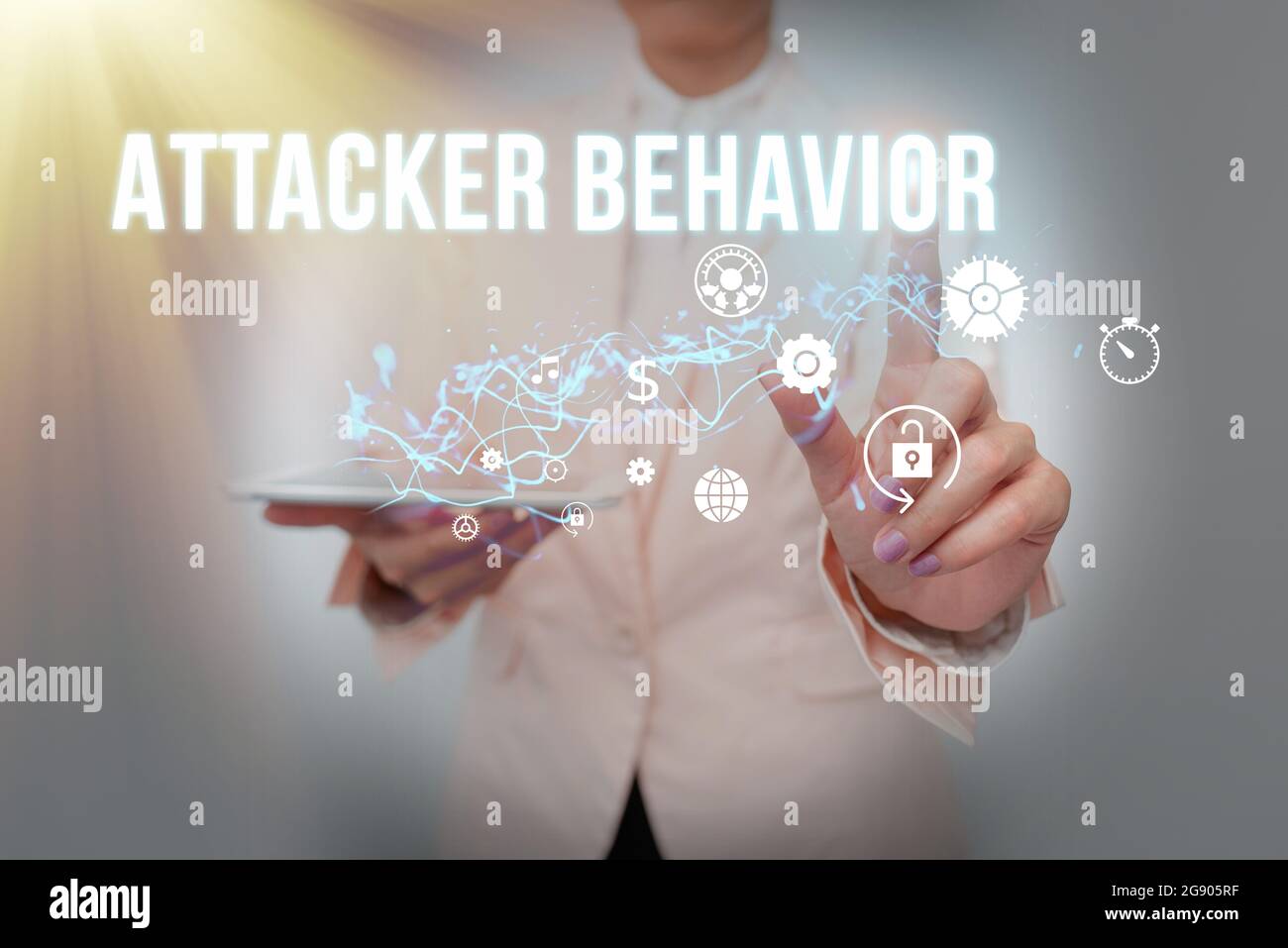 Sign displaying Attacker Behavior. Conceptual photo analyze and predict ...
