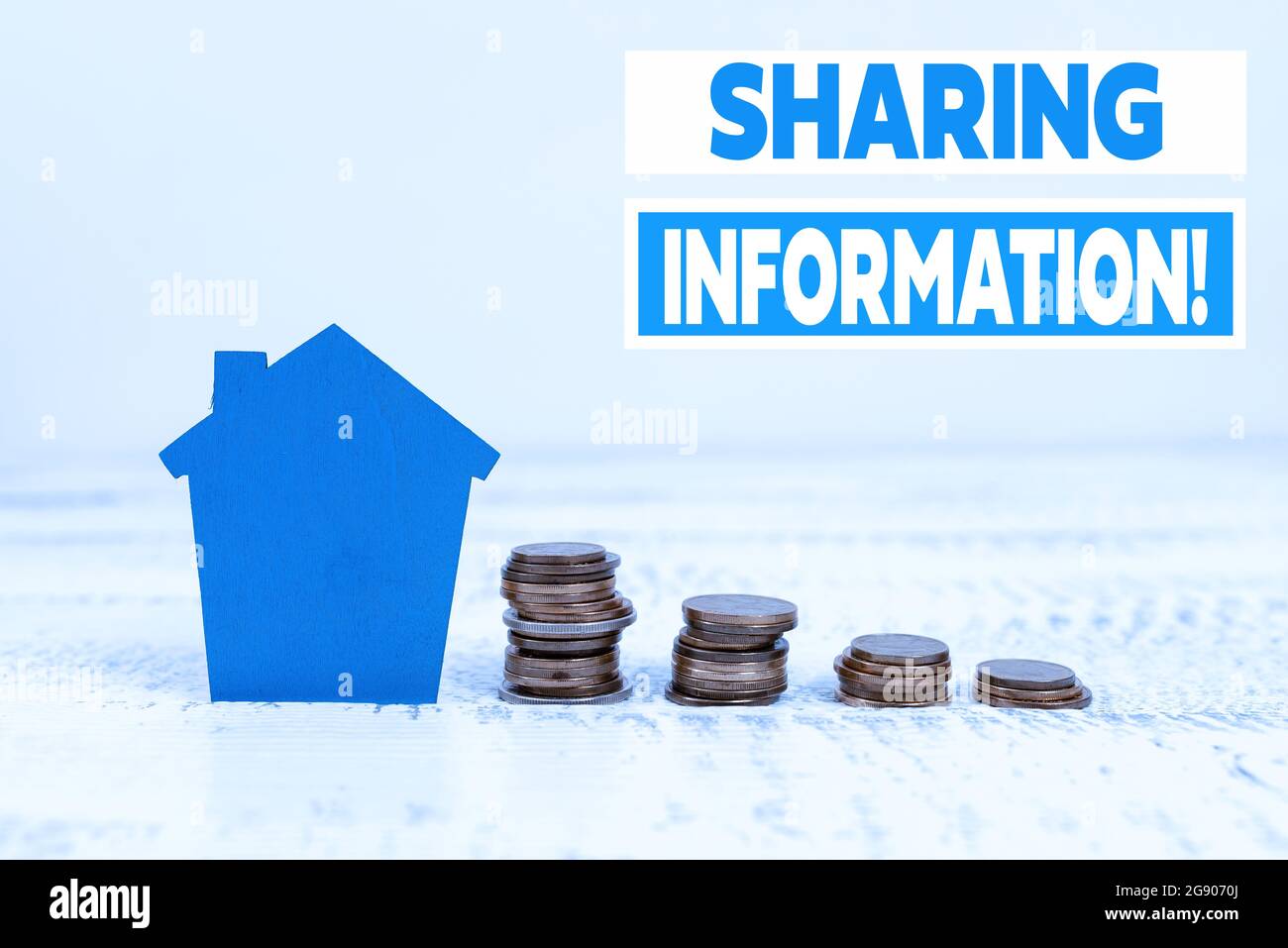 Conceptual display Sharing Information. Business showcase exchange of ...