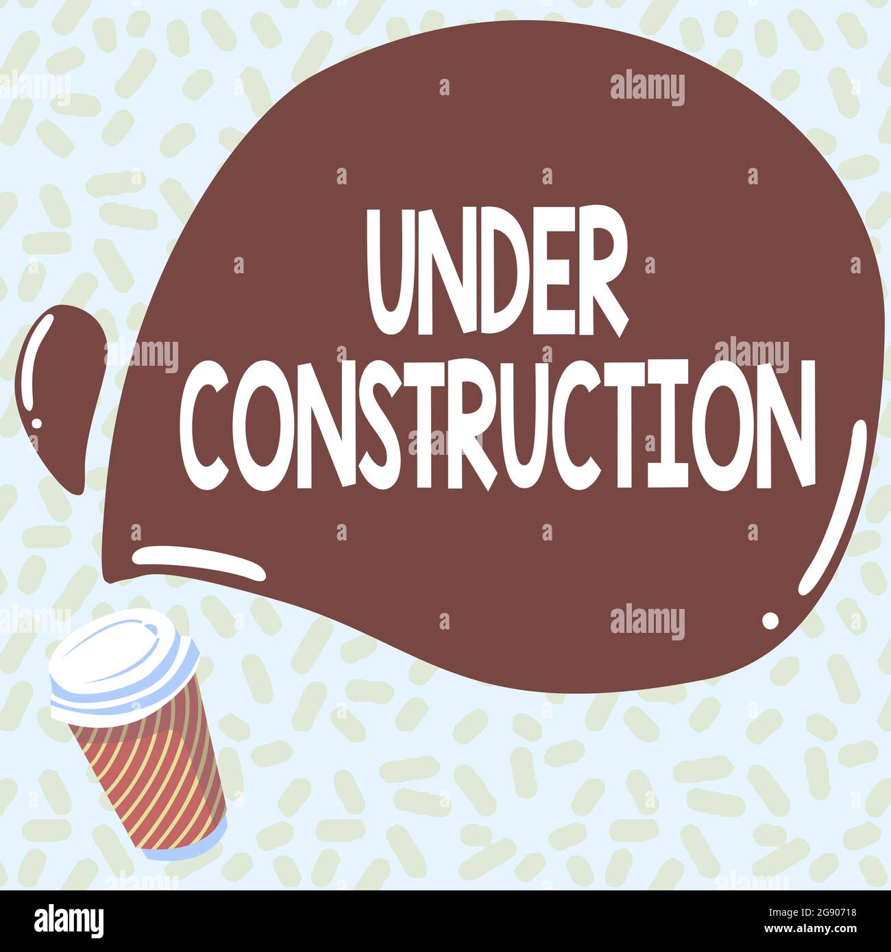 Text sign showing Under Construction. Business showcase project that is ...