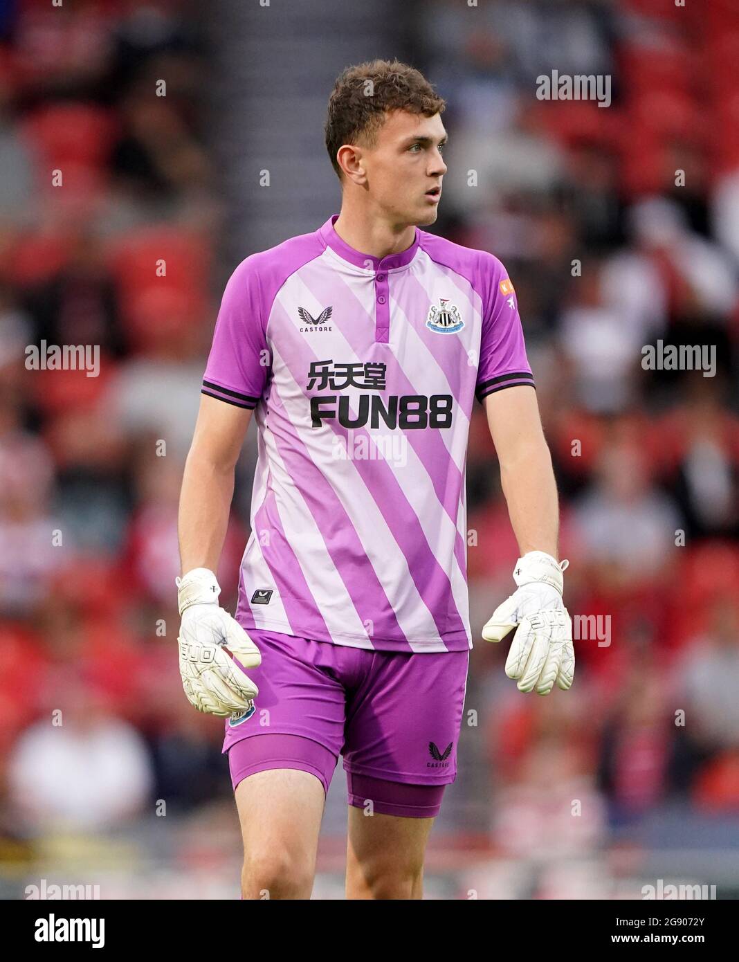 Newcastle United goalkeeper Dan Langley during the pre-season friendly ...