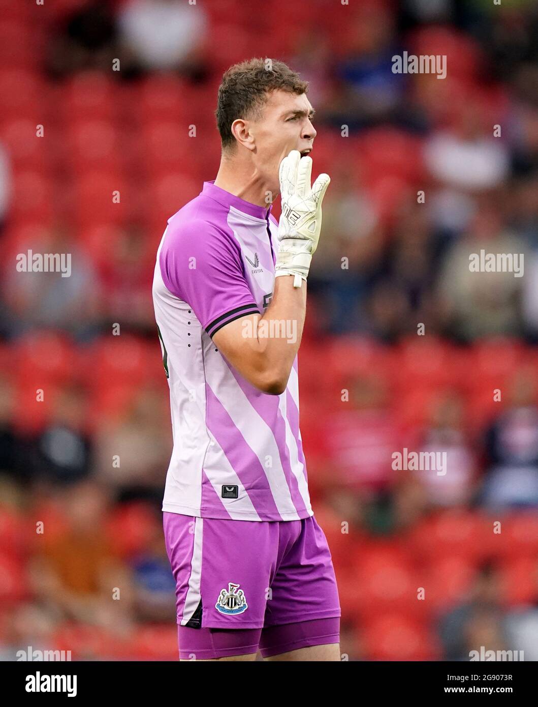 Newcastle United goalkeeper Dan Langley during the pre-season friendly ...