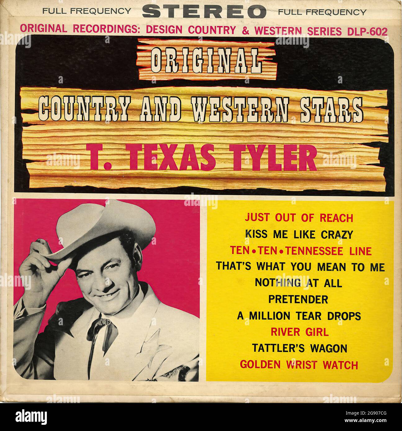 T. Texas Tyler - Vintage Vinyl Record Cover Stock Photo - Alamy
