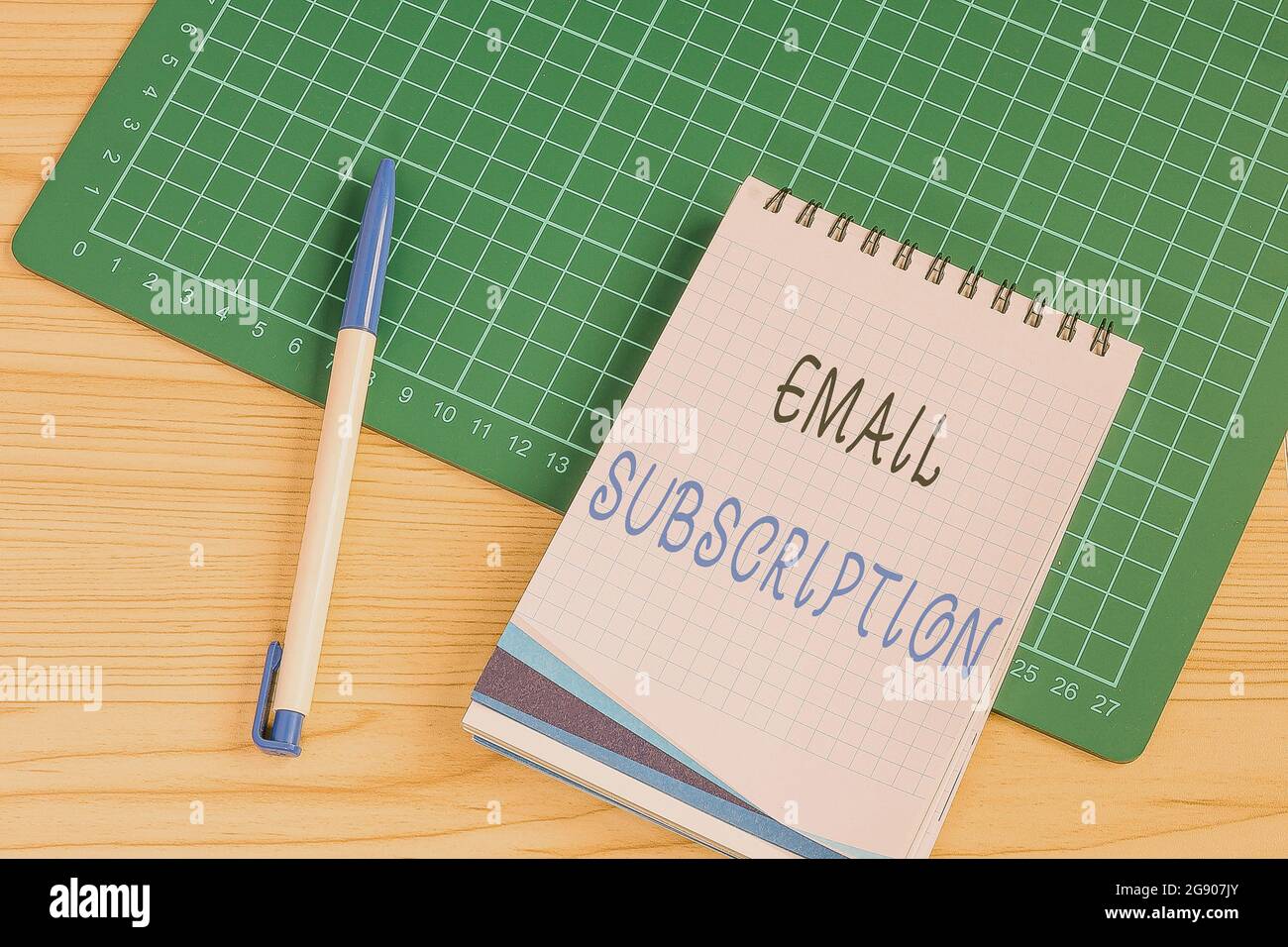 Writing displaying text Email Subscription. Business showcase option ...