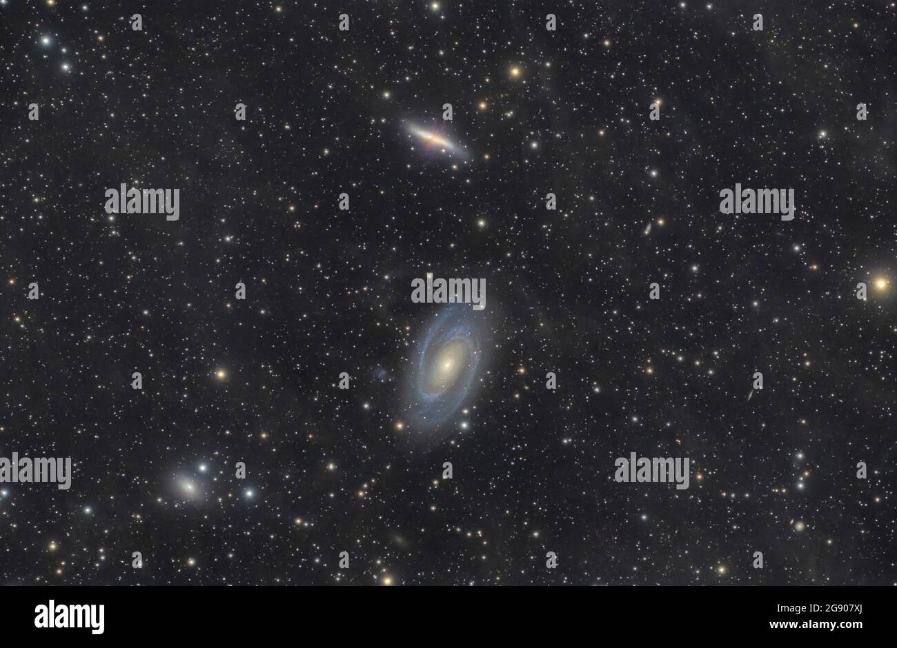 Astrophotography of M81 galaxy group Stock Photo - Alamy