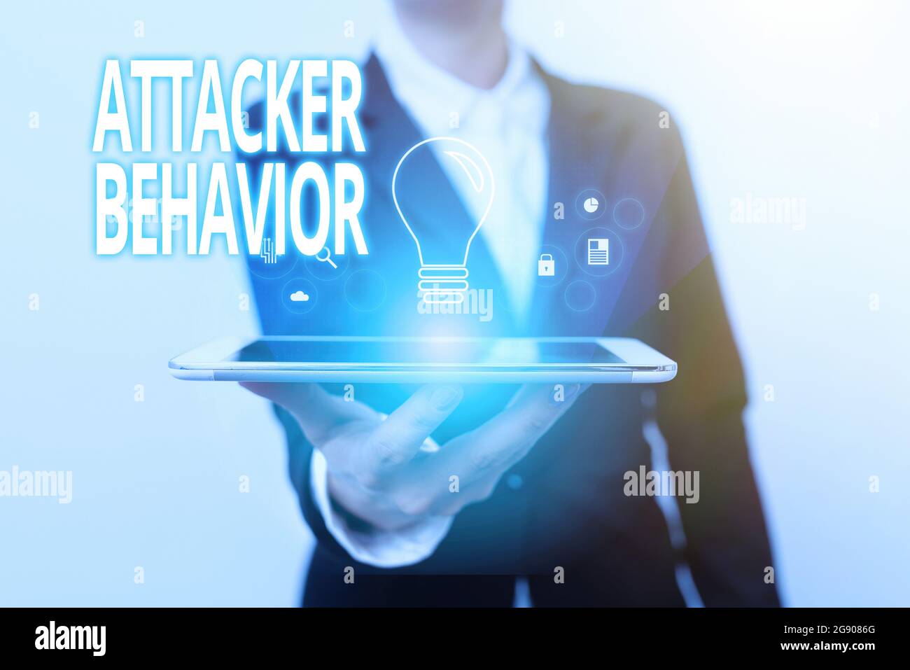 Writing Displaying Text Attacker Behavior Business Idea Analyze And