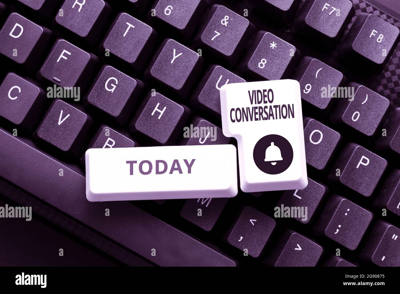 Sign displaying Video Conversation. Conceptual photo Communicating ...