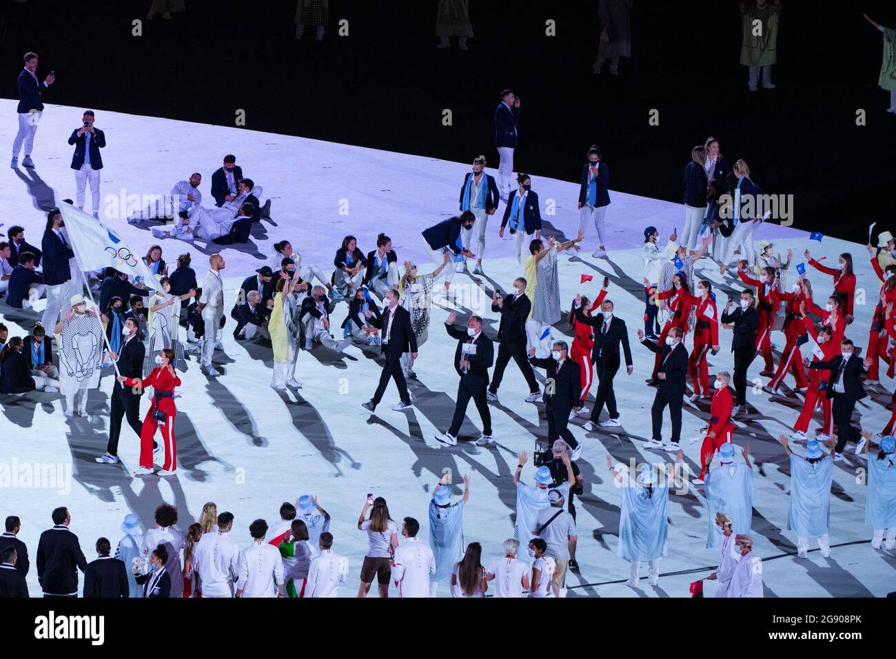 Tokyo, Japan. 23rd July, 2021. Russian Olympic Committee Delegation ...