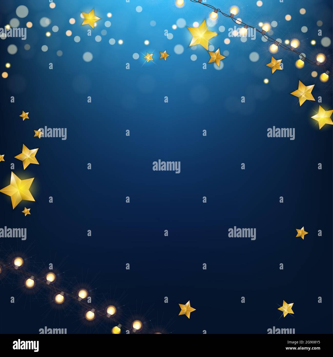 Blue Christmas Holiday Party Background. Happy New Year and Merry ...