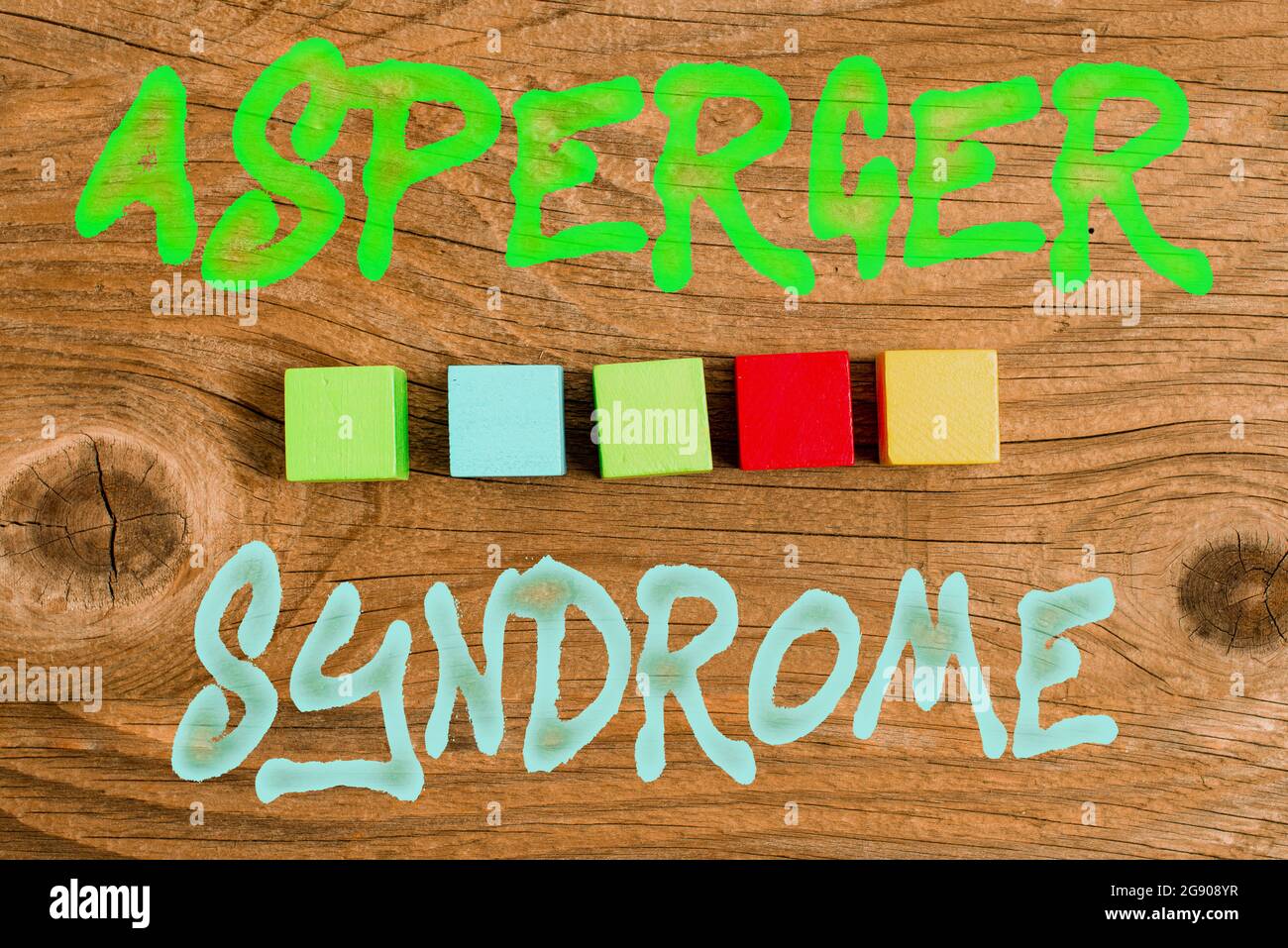 Handwriting text Asperger Syndrome. Word Written on characterized as a ...