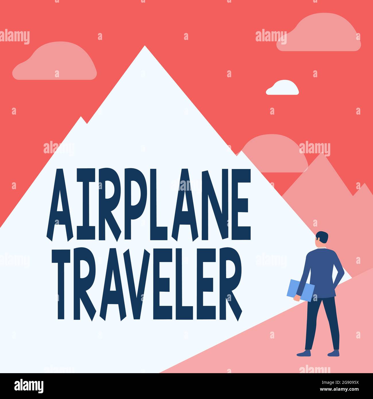 Hand writing sign Airplane Traveler. Business overview the action or ...