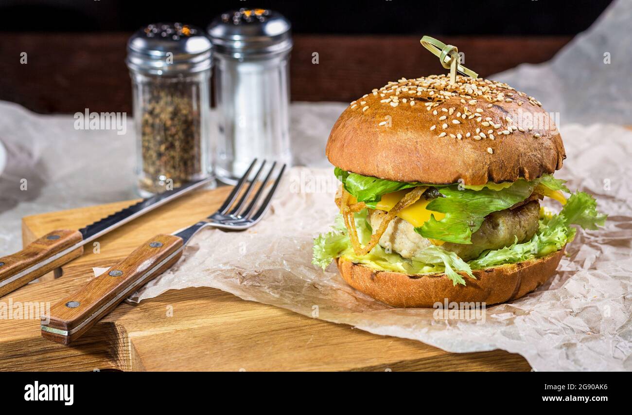 Half burger half vegetable sandwich hi-res stock photography and images ...