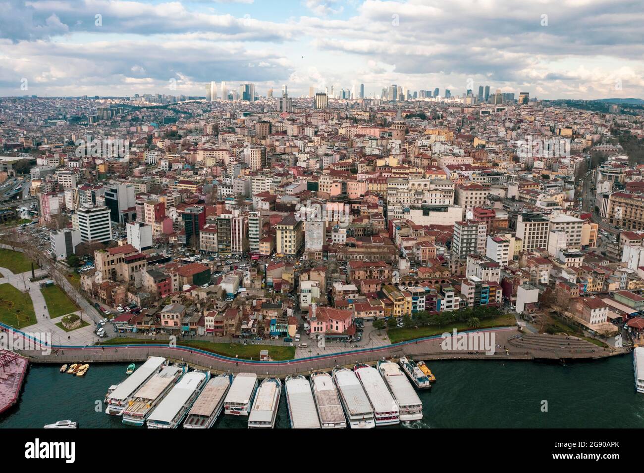 Aerial view beyoglu and karakoy districts hi-res stock photography and ...