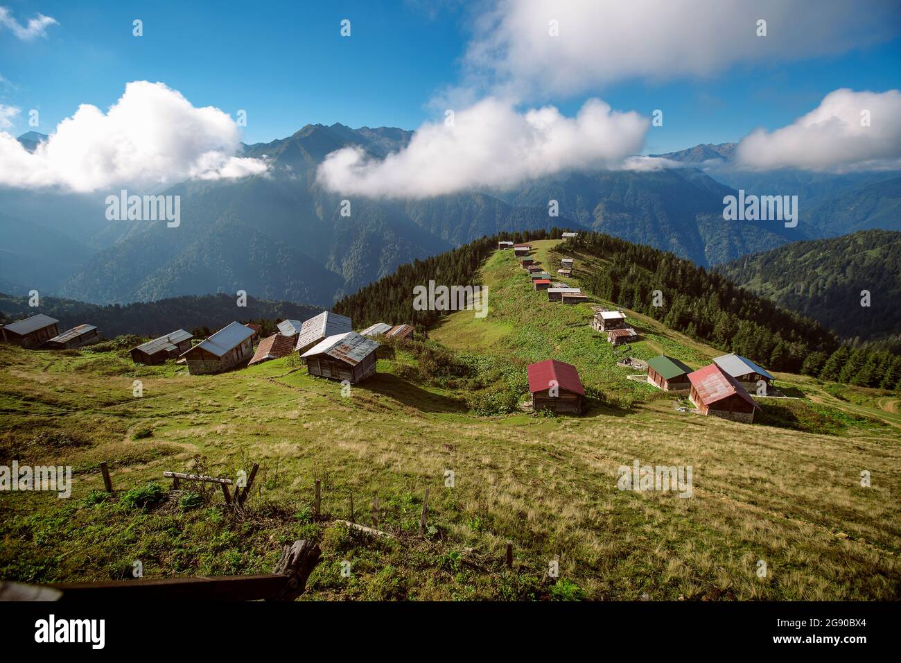 Turkey, Rize, Pokut Plateau, Historic Plateau Houses and Nature View ...