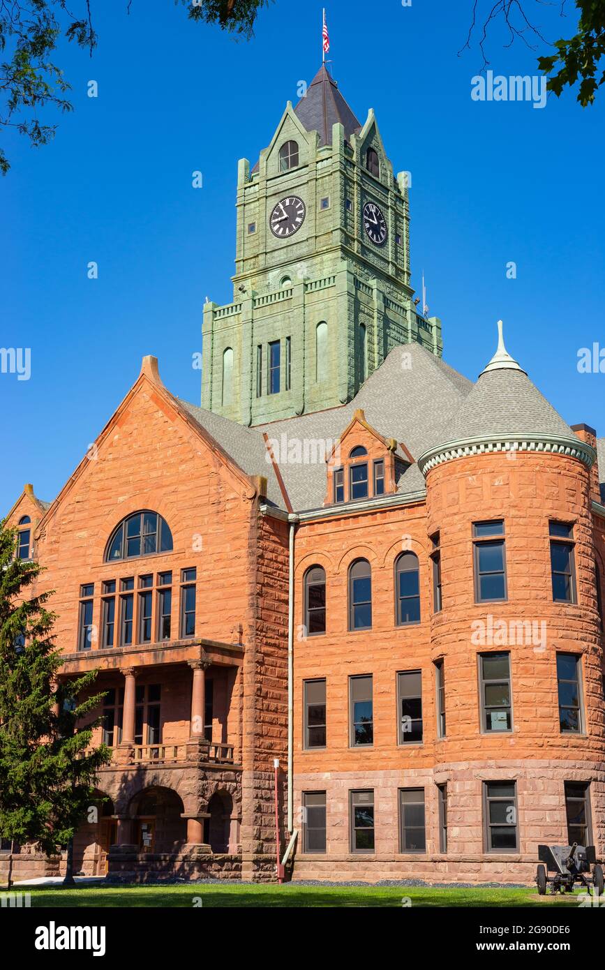 Exterior of the Clinton County Courthouse with brilliant blue skies in ...
