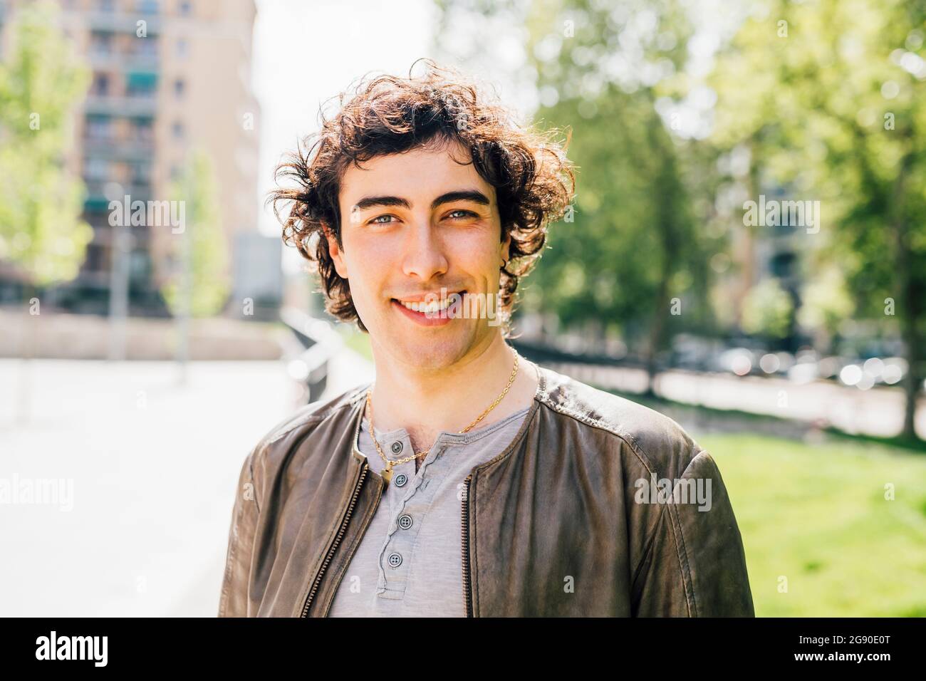 Female smiling jacket hi-res stock photography and images - Alamy