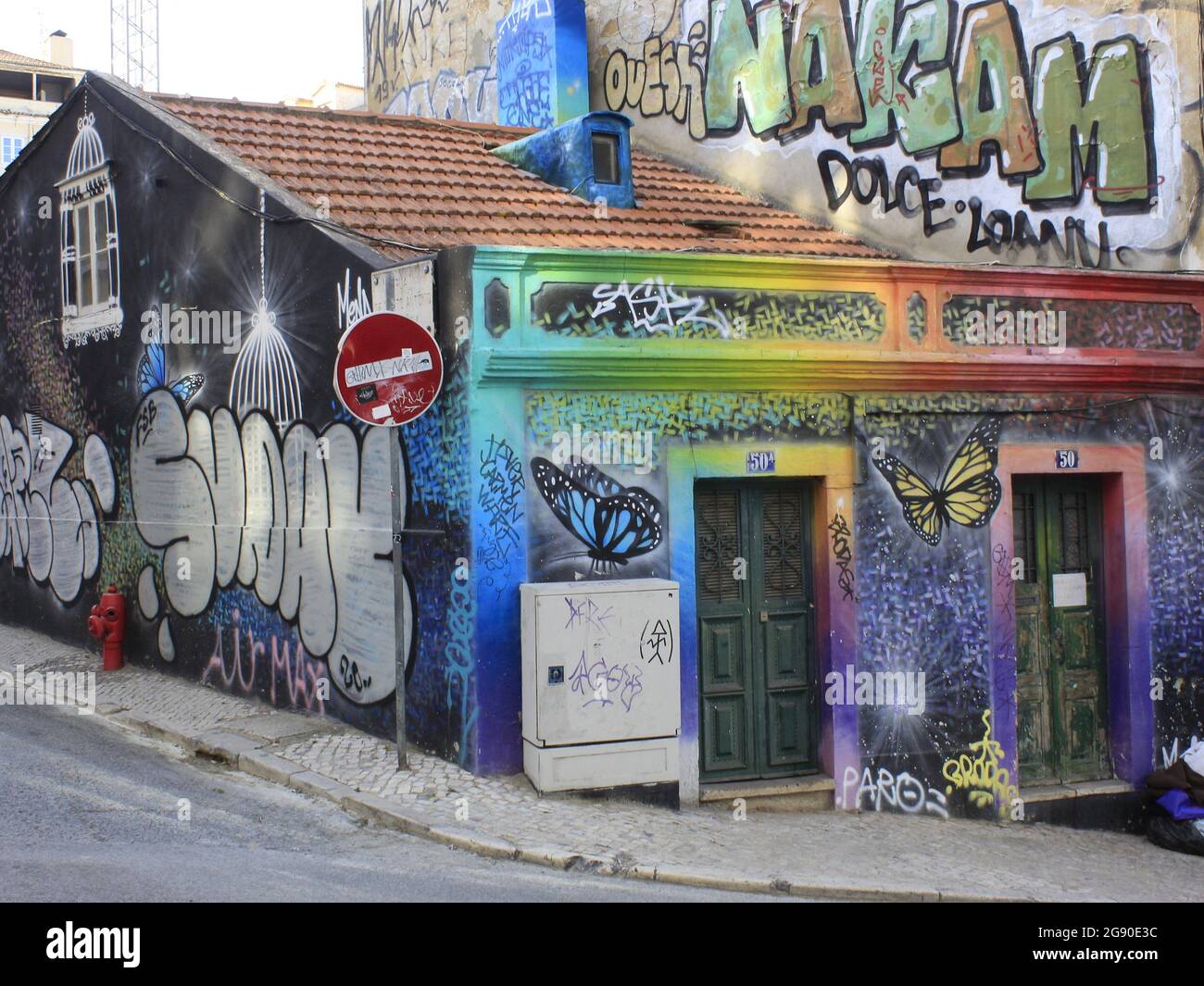 Lisbon, Portugal. 23rd July, 2021. (INT) Murals breathe new life into ...