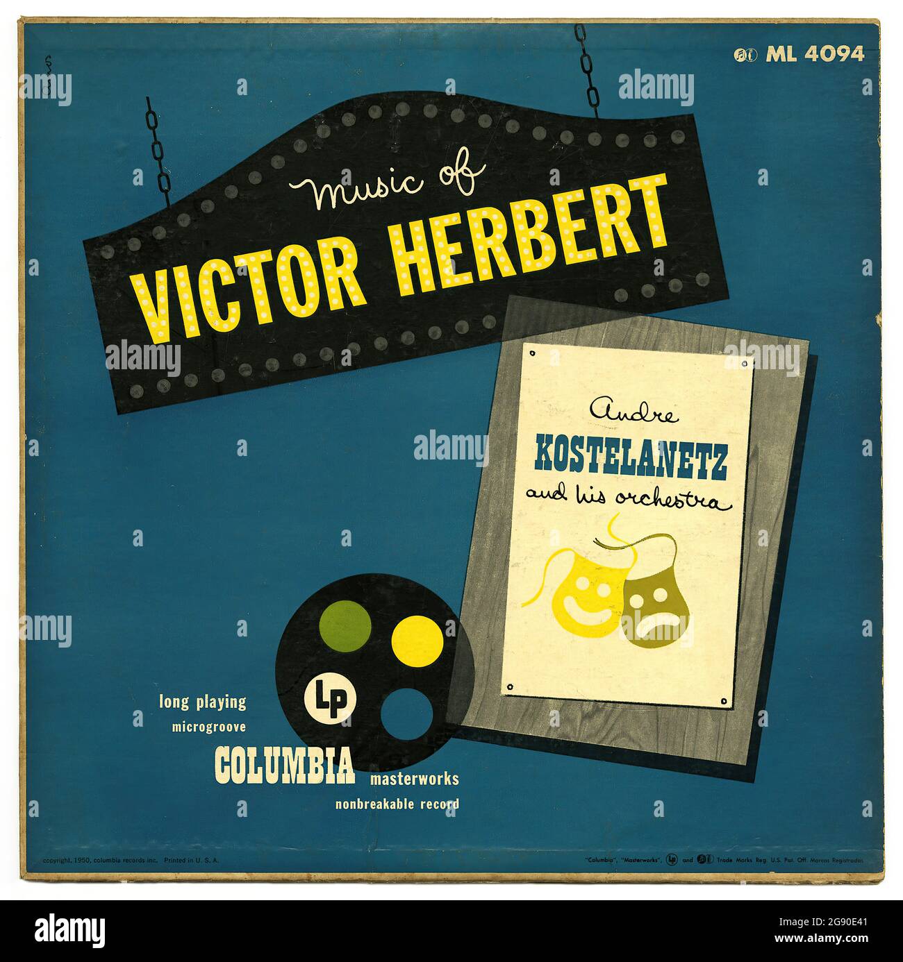 The Music of Victor Herbert - Vintage Vinyl Record Cover Stock Photo ...