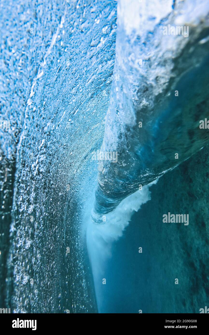 Underwater view of ocean wave Stock Photo - Alamy