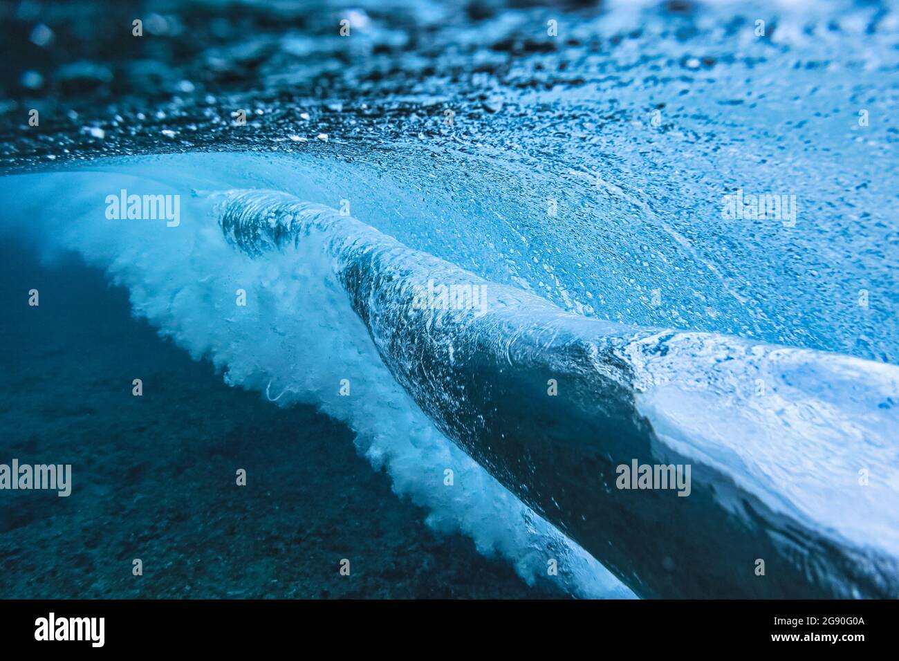 Underwater view of ocean wave Stock Photo - Alamy