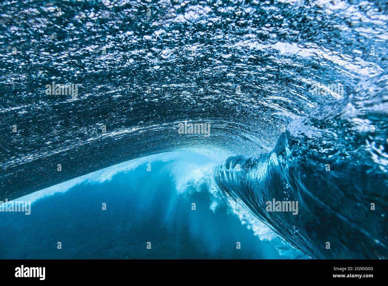 Underwater view of ocean wave Stock Photo - Alamy