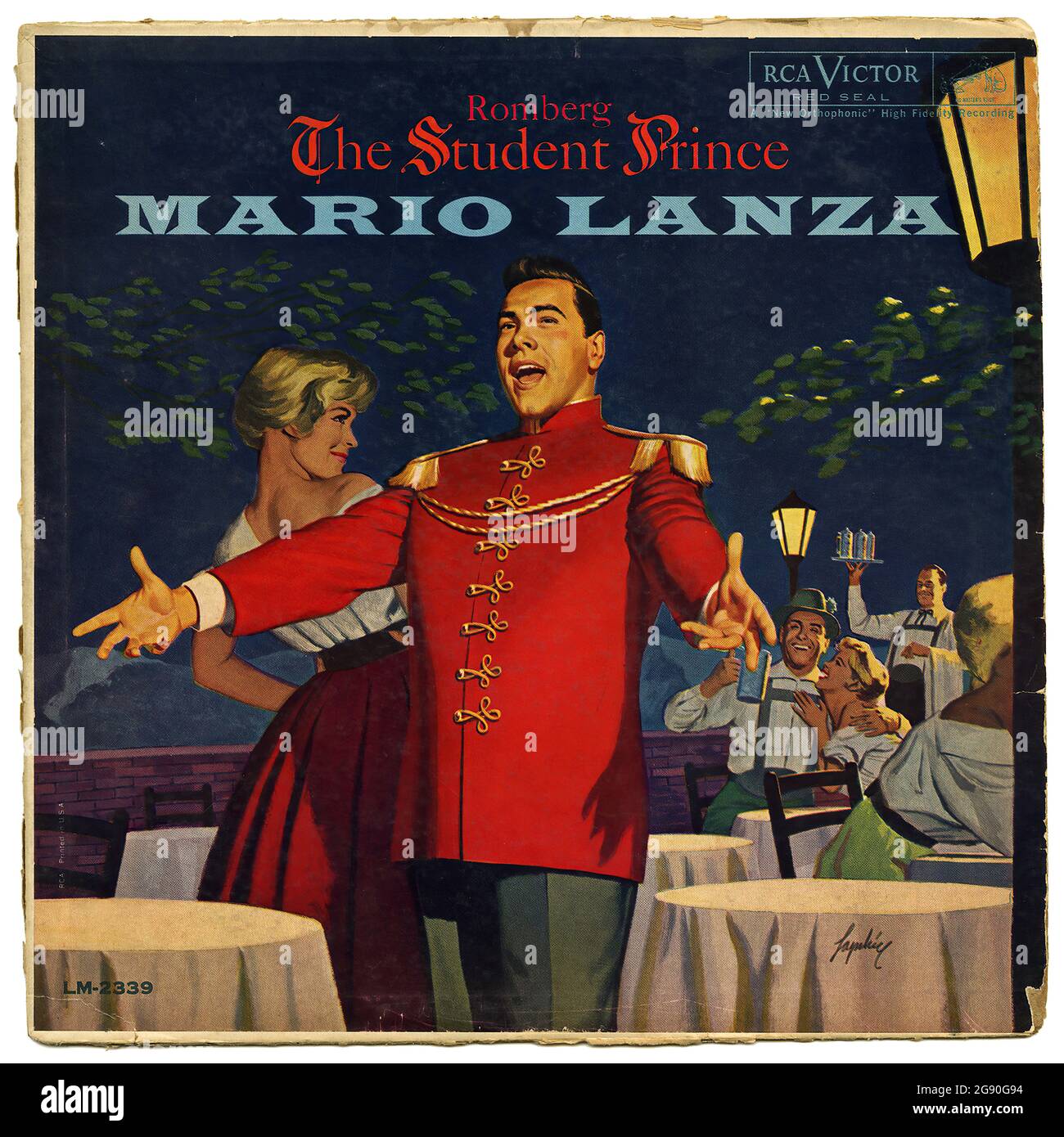 The Student Prince, Mario Lanza - Vintage Vinyl Record Cover Stock ...