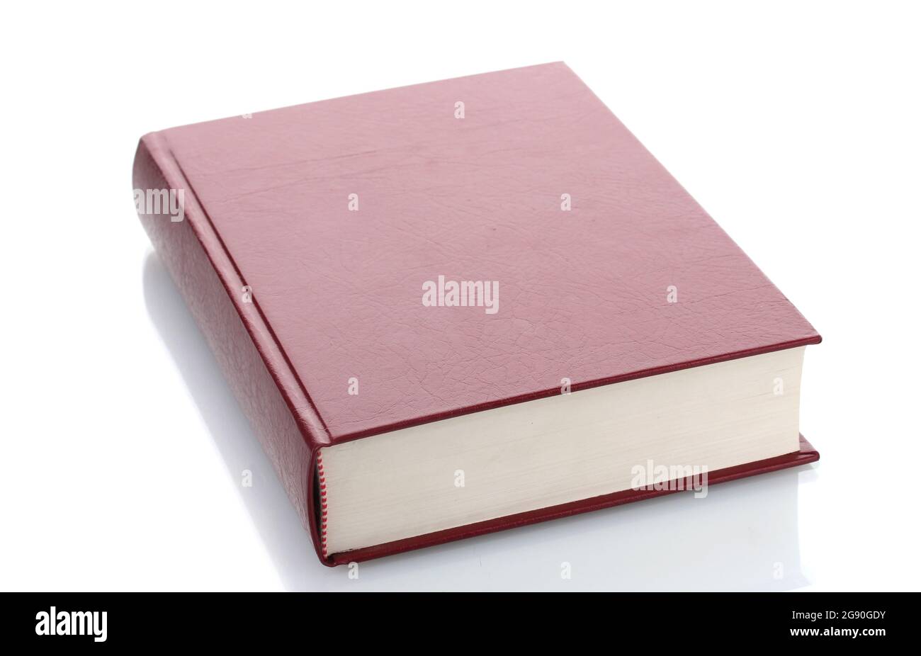 Big red book isolated on white Stock Photo - Alamy