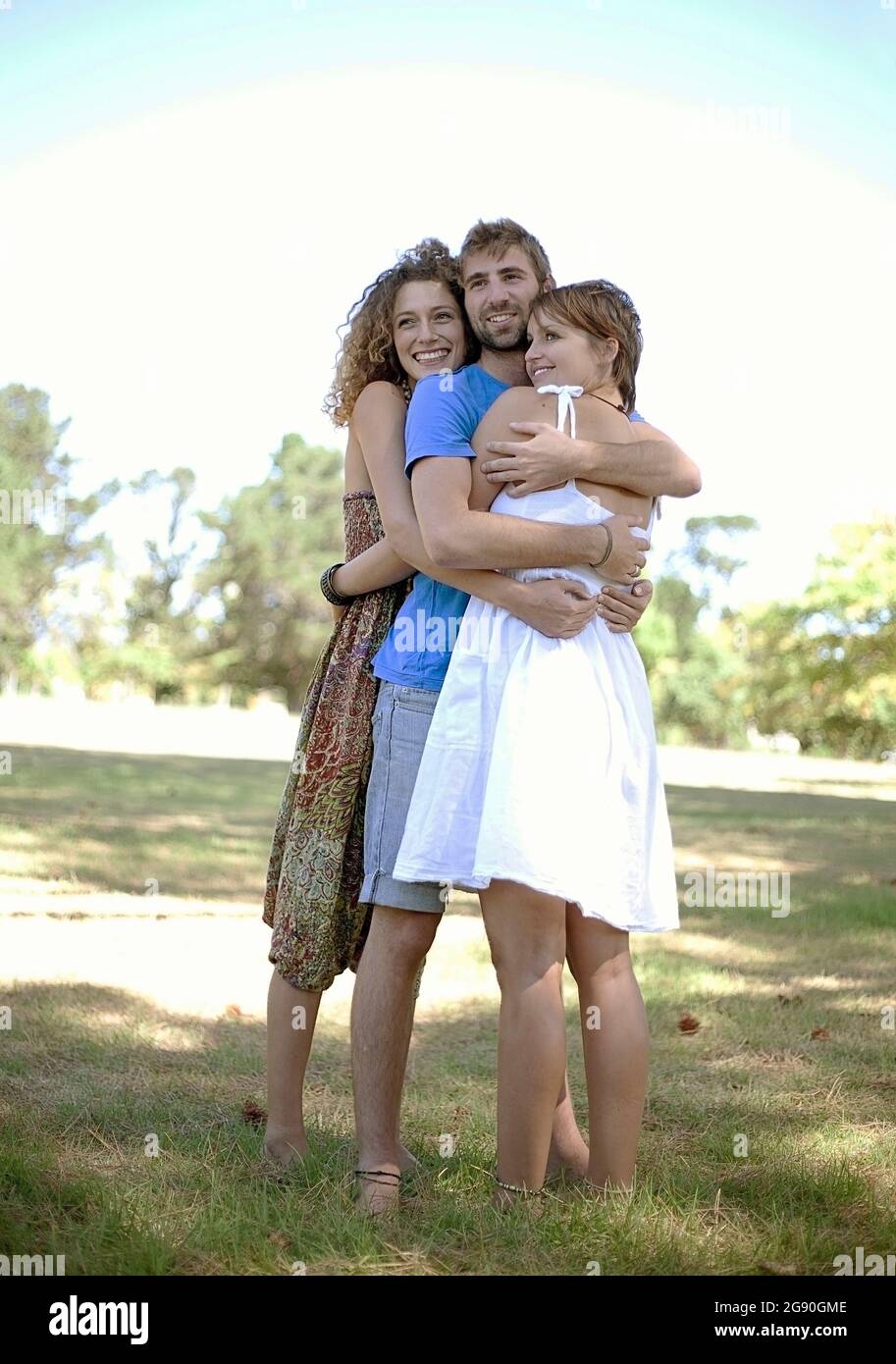 Man and three women hi-res stock photography and images - Alamy