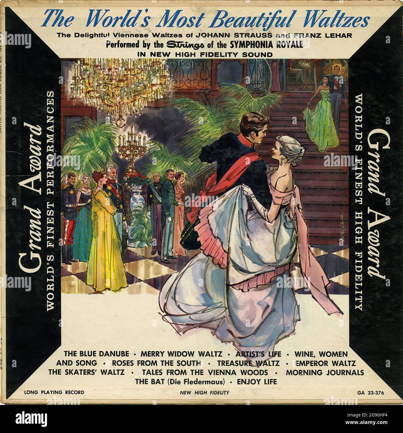 The World's Most Beautiful Waltzes - Vintage Vinyl Record Cover Stock ...