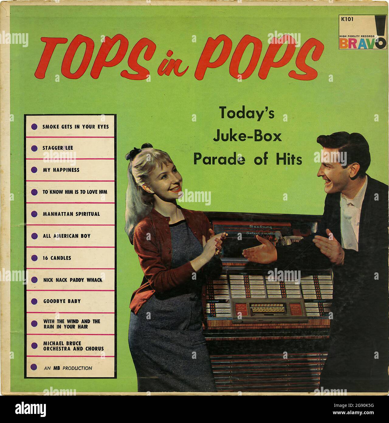 Tops In Pops - Vintage Vinyl Record Cover Stock Photo - Alamy