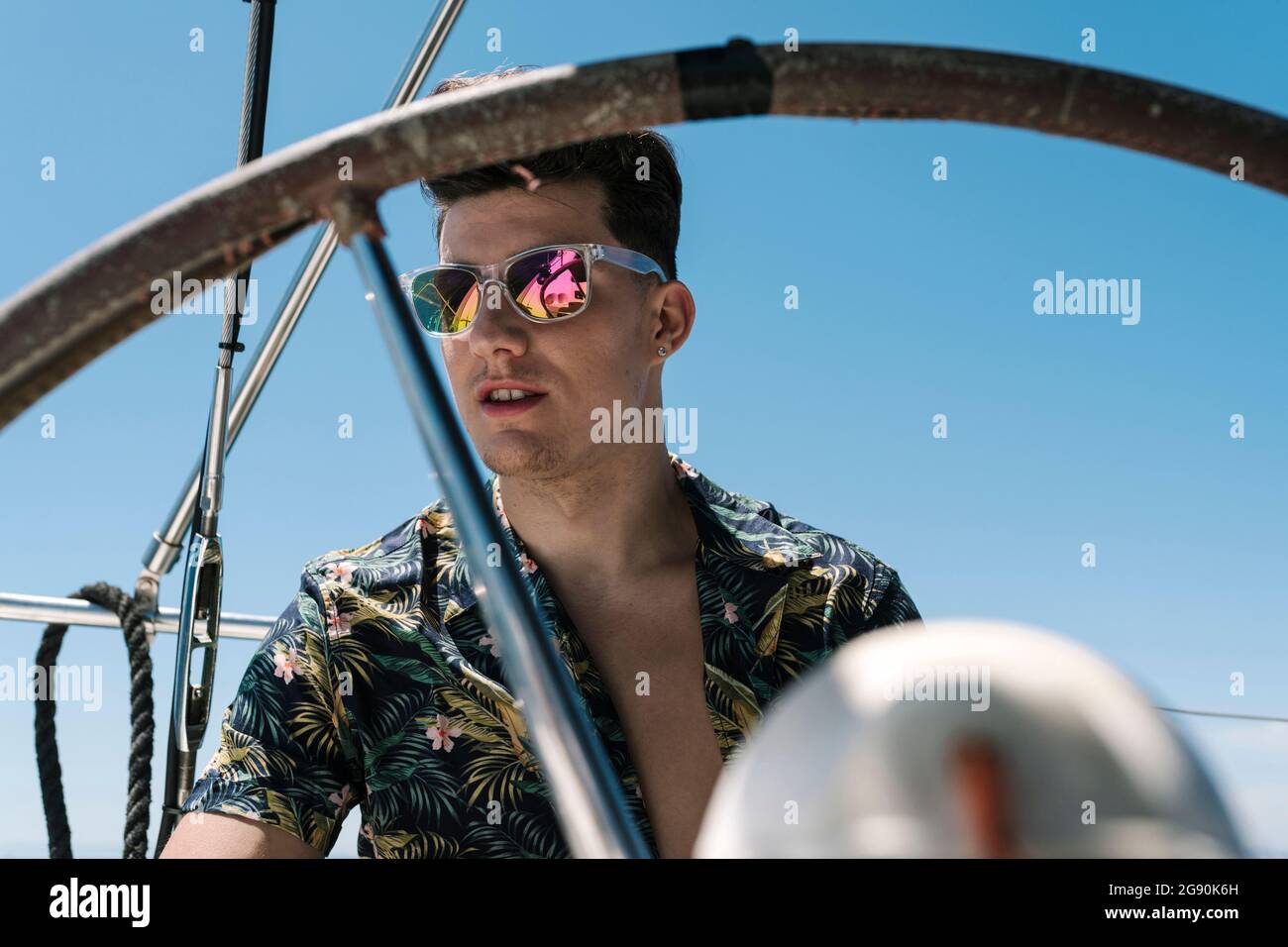 Helm yacht hi-res stock photography and images - Alamy