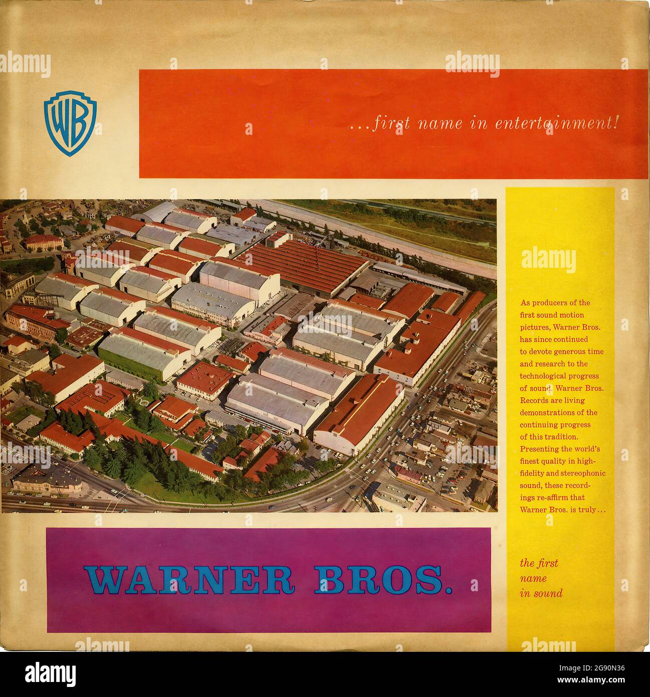 Warner Bros. record sleeve - Vintage Vinyl Record Cover Stock Photo - Alamy