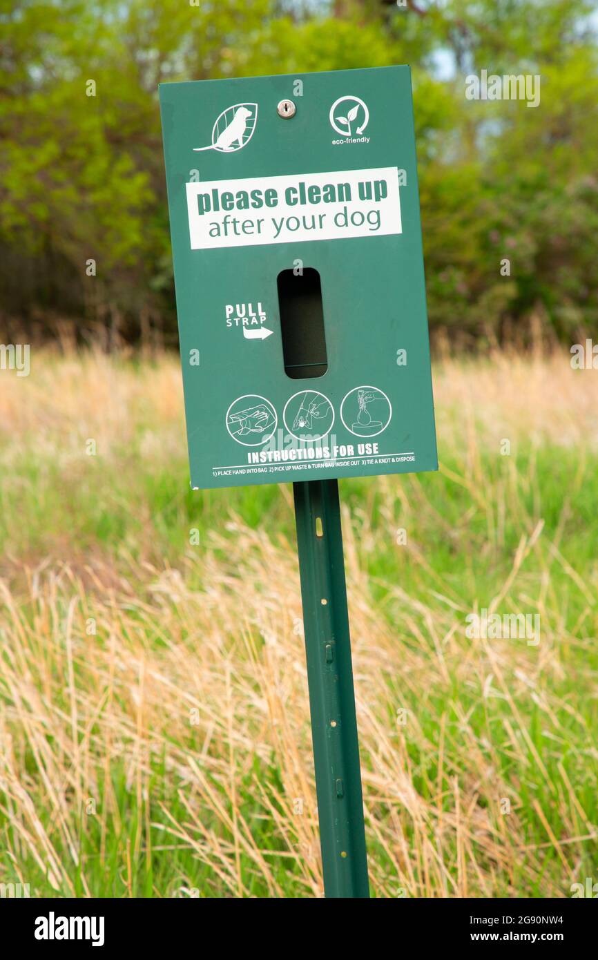 Dog clean-up station, Adams Homestead and Nature Preserve, South Dakota ...