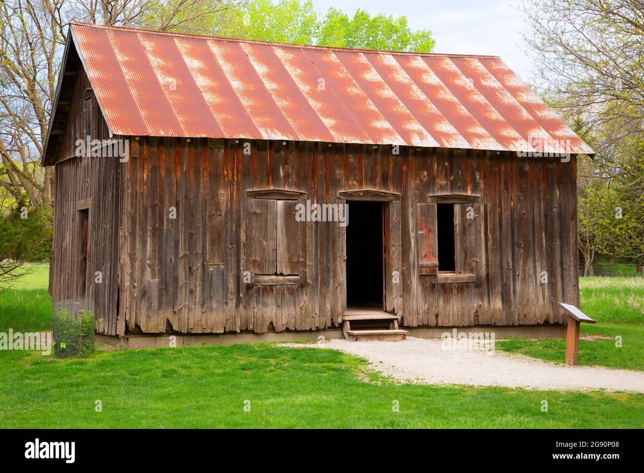 Brusseau Cabin, Adams Homestead and Nature Preserve, South Dakota Stock ...