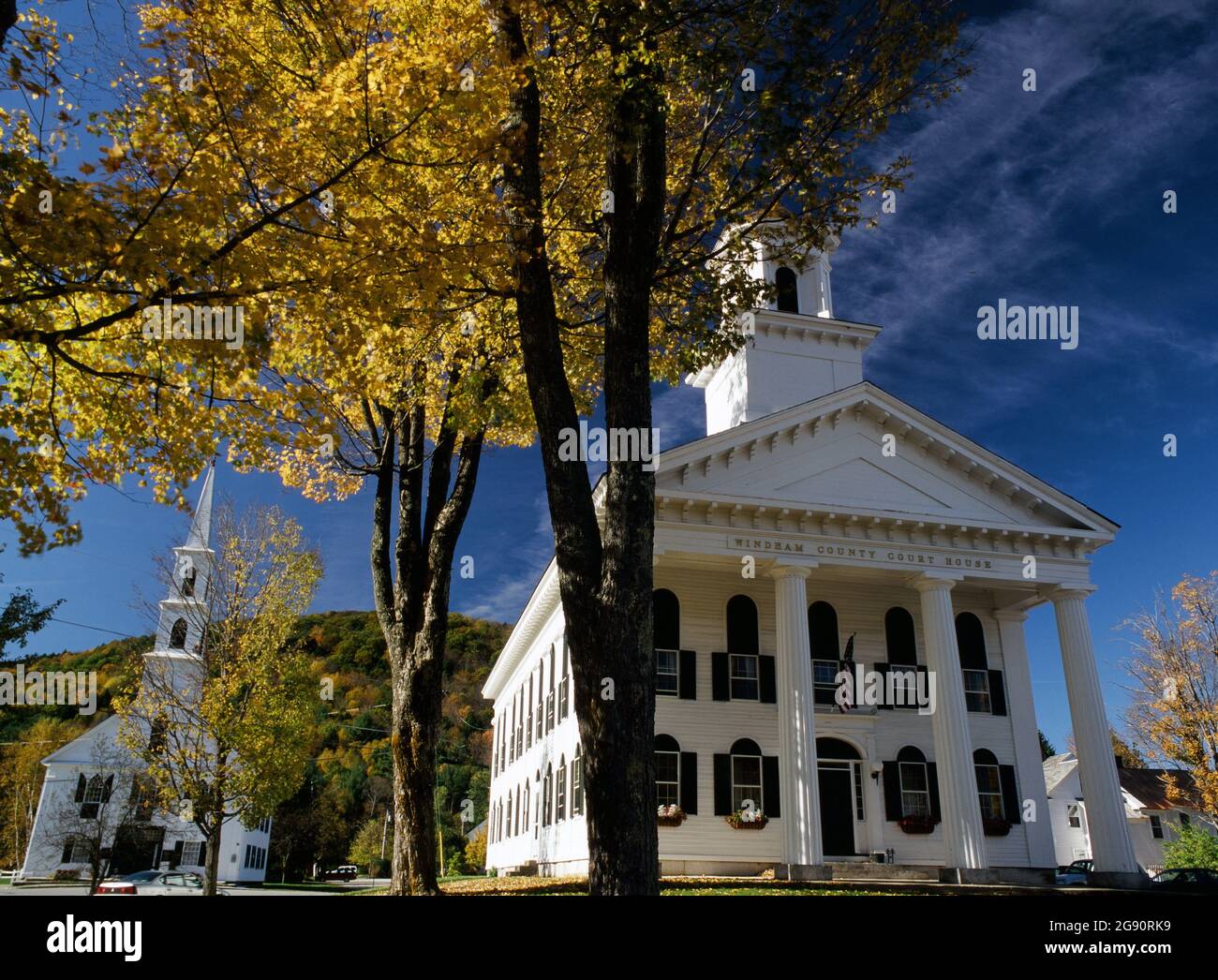 Windham County Courthouse in Newfane, Vermont Stock Photo - Alamy