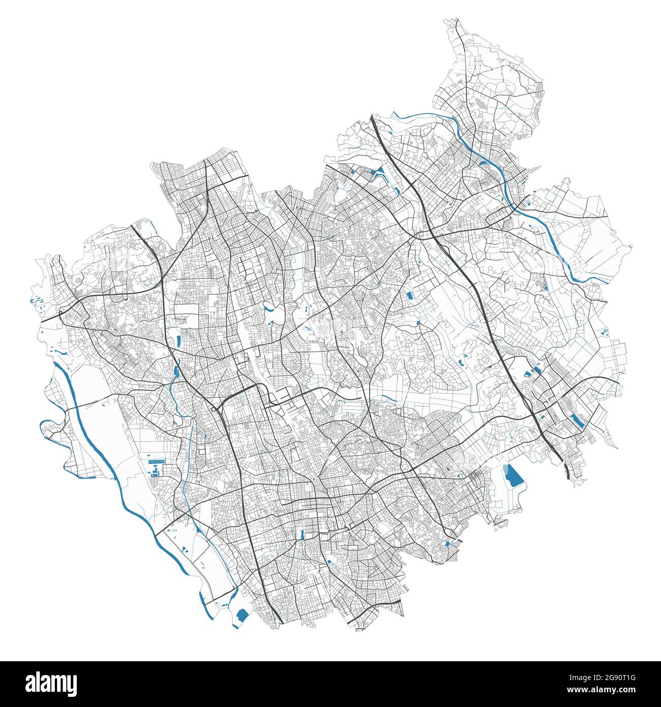 Saitama map vector hi-res stock photography and images - Alamy