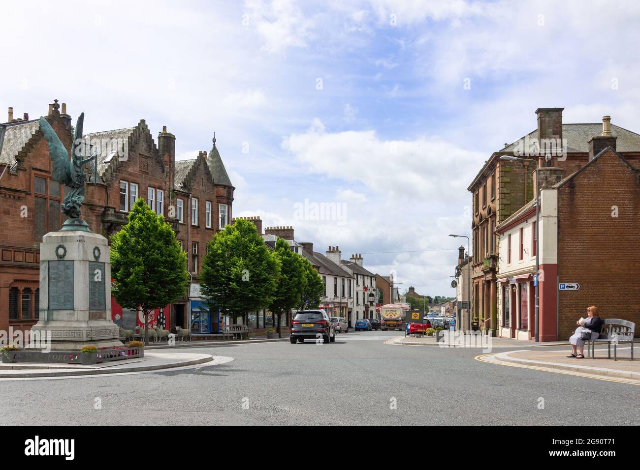 Roundabout lockerbie town hall high street war memorial architec hi-res ...