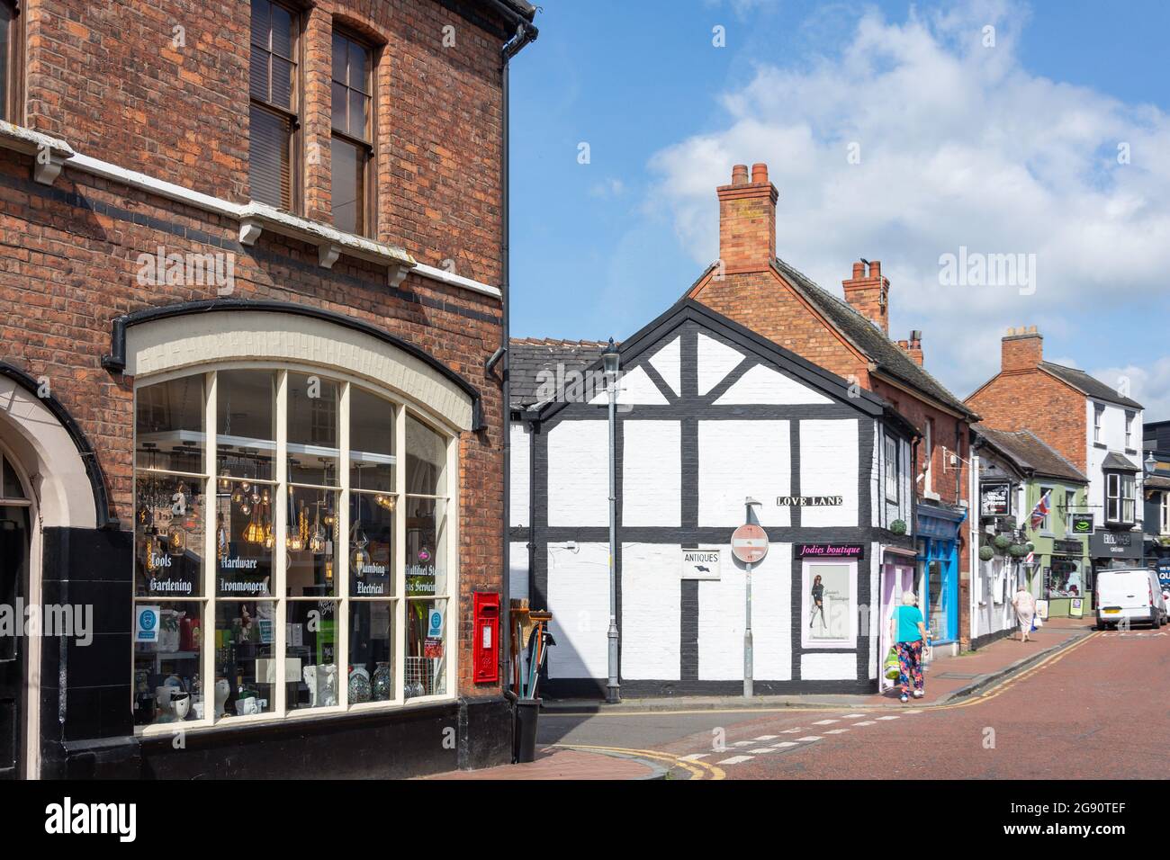 Period buildings, Pillory Street, Nantwich, Cheshire, England, United ...
