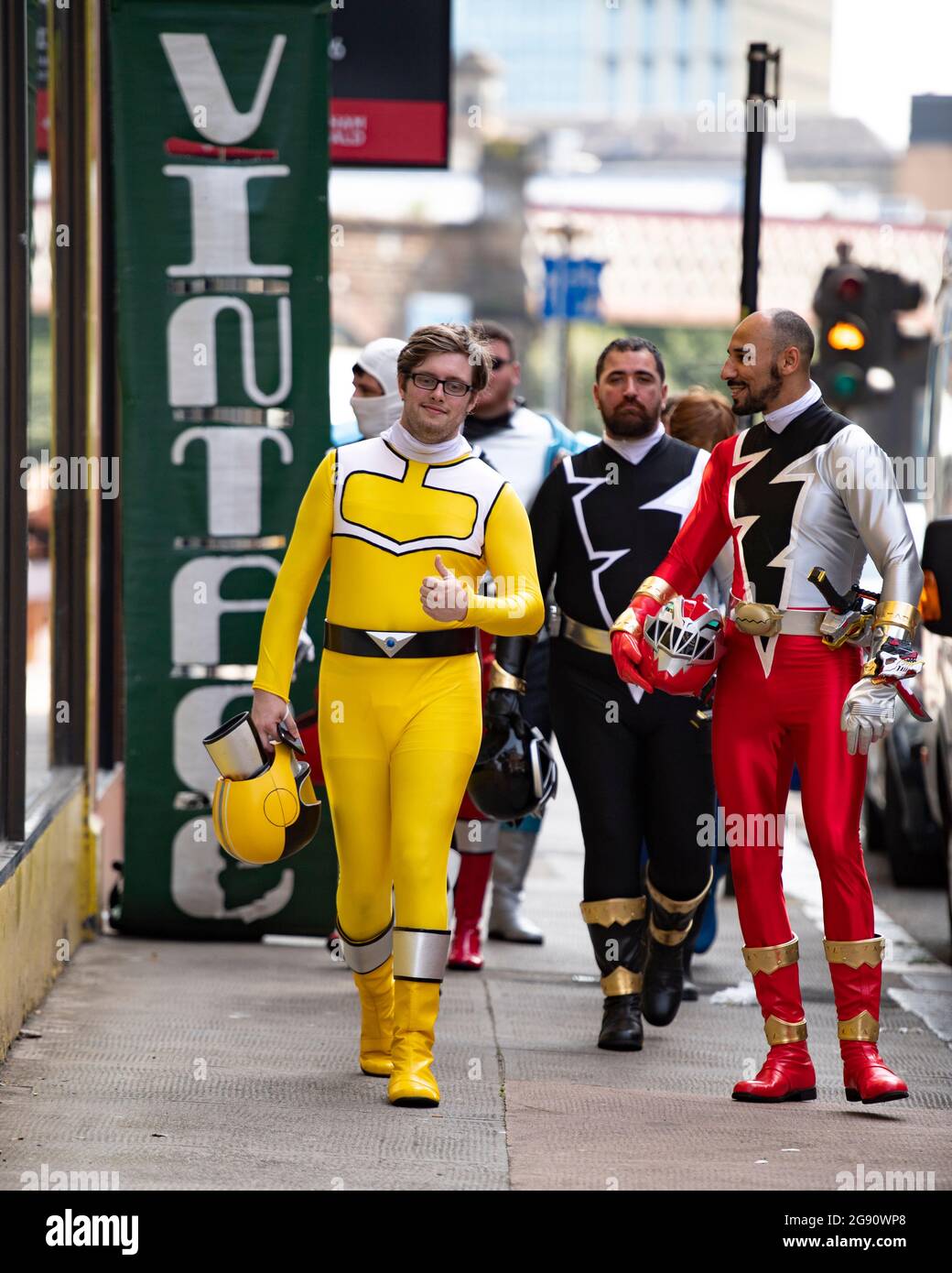 Glasgow, Scotland, UK. 23rd July, 2021. PICTURED: Power Rangers move ...