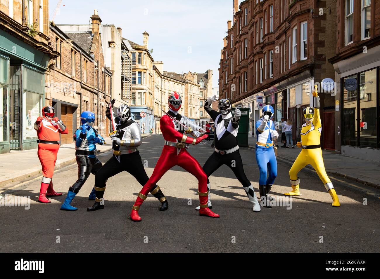 Glasgow, Scotland, UK. 23rd July, 2021. PICTURED: Power Rangers move ...