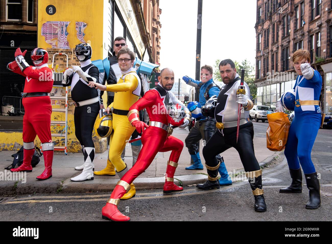 Glasgow, Scotland, UK. 23rd July, 2021. PICTURED: Power Rangers move ...