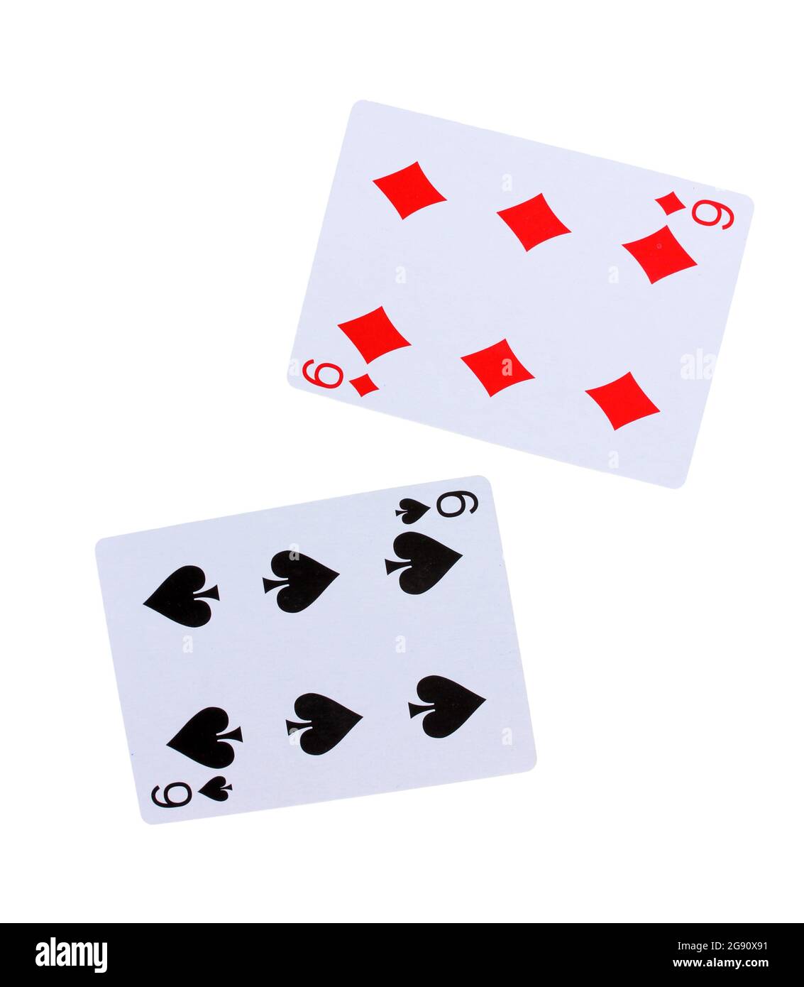 Two cards isolated on white Stock Photo - Alamy