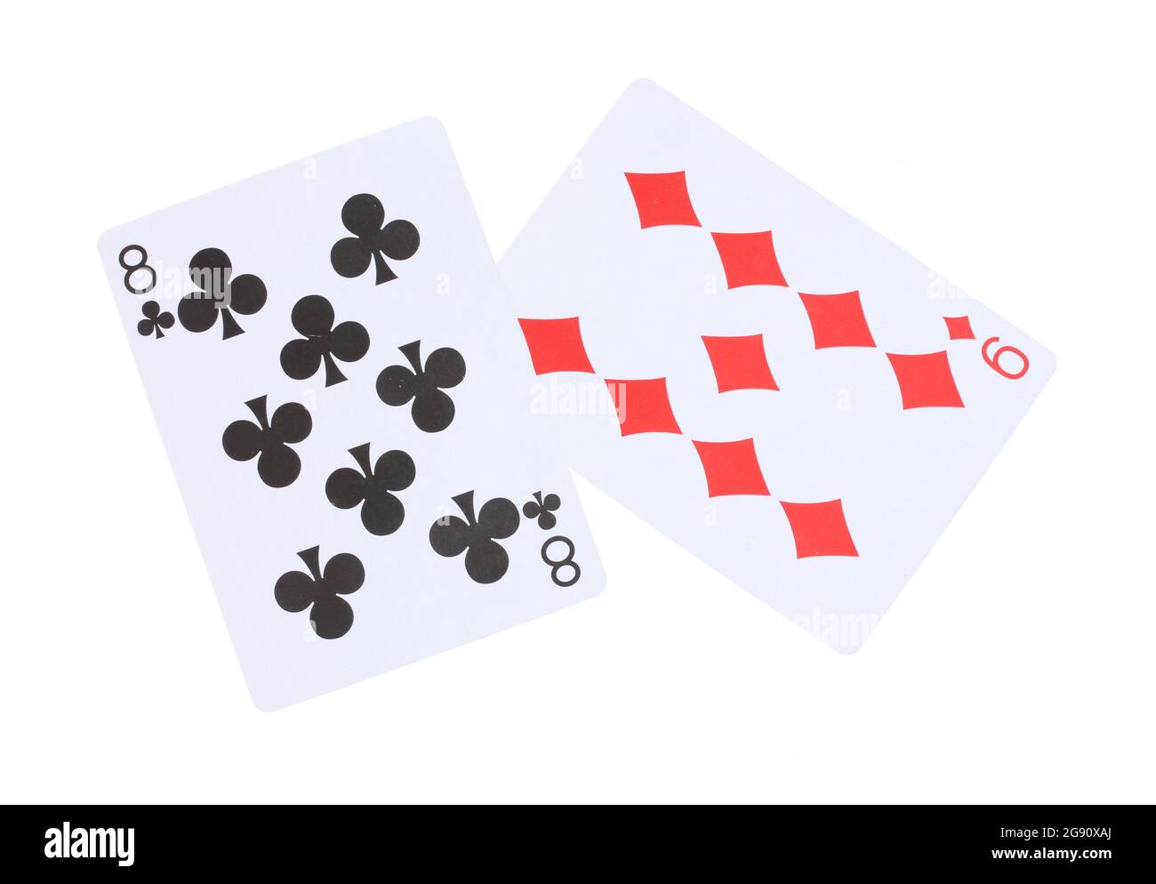 Two cards isolated on white Stock Photo - Alamy