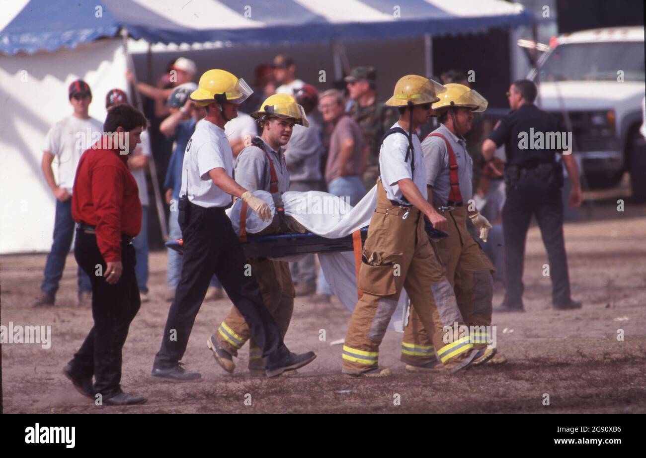 College Station Texas USA, November 18 1999: Emergency responders ...