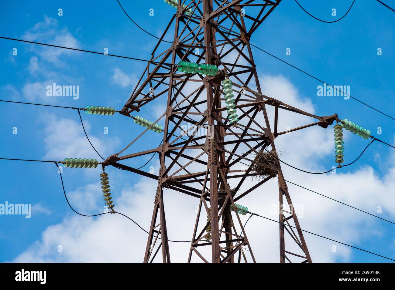 Overhead Power Line, Power Line, High Voltage Overhead Power Line ...