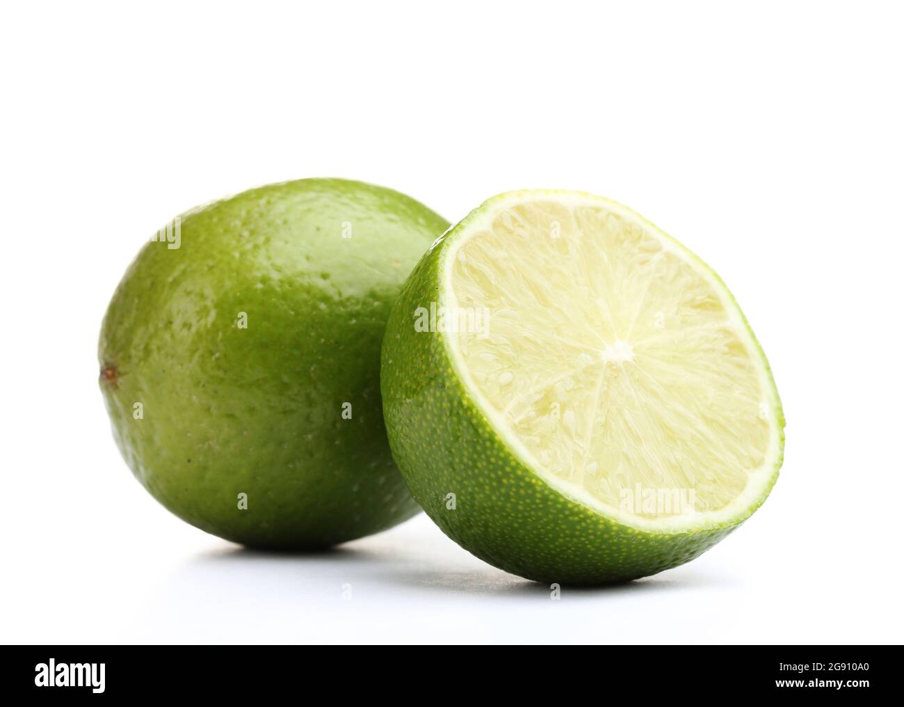 Fresh lime isolated on white Stock Photo - Alamy