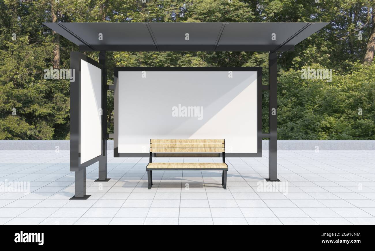 Bus stop advertising boards hi-res stock photography and images - Alamy