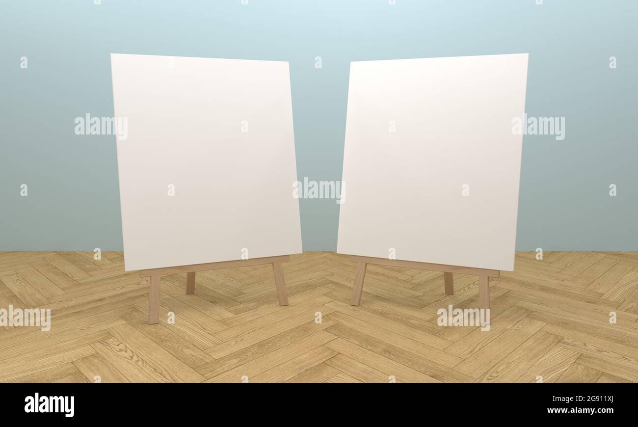 3D rendering of outdoor advertising boards with space for images/text ...