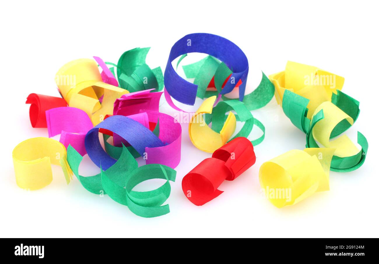 colorful confetti isolated on white Stock Photo - Alamy
