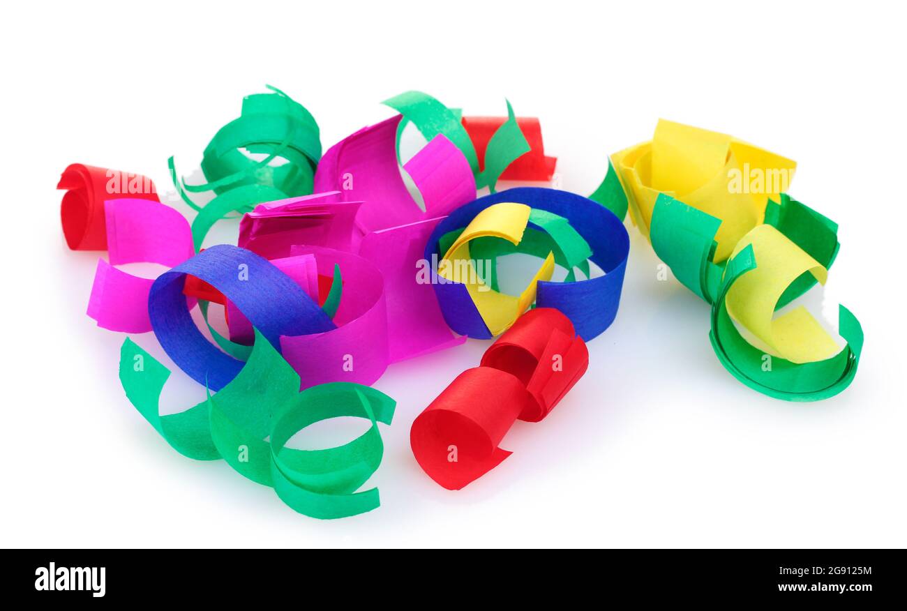 colorful confetti isolated on white Stock Photo - Alamy